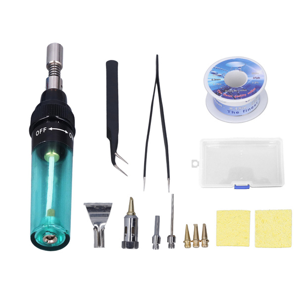 Portable Gas Soldering Iron Kit Pen Type Temperature Cordless Solder ...