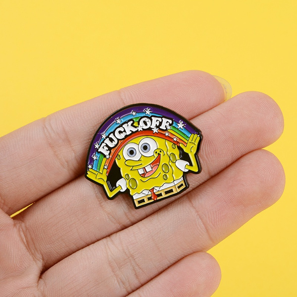Spongebob Enamel Pin Rainbow Spongebob Pride Badge Brooch Lapel Pin ...