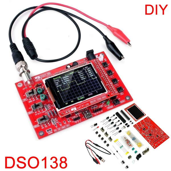 DSO138 2.4" TFT Handheld Digital Oscilloscope Kit DIY Parts Electronic ...