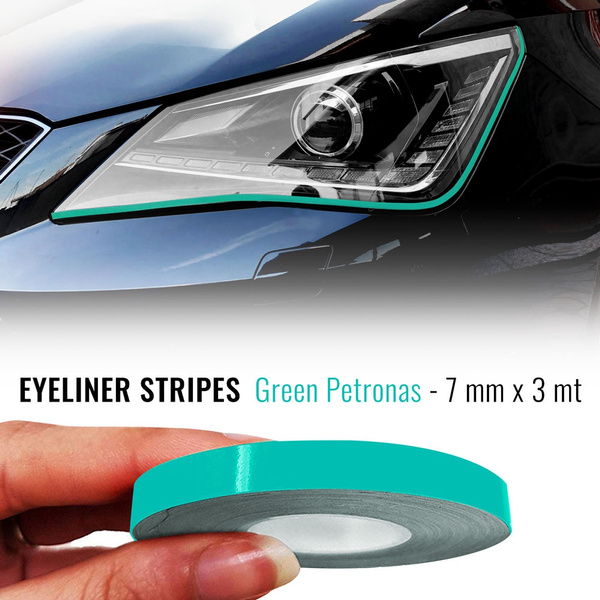 Stripes Strisce Adesive Eyeliner per Fari Auto, Verde Petronas, 7 mm x 3 mt | Wish