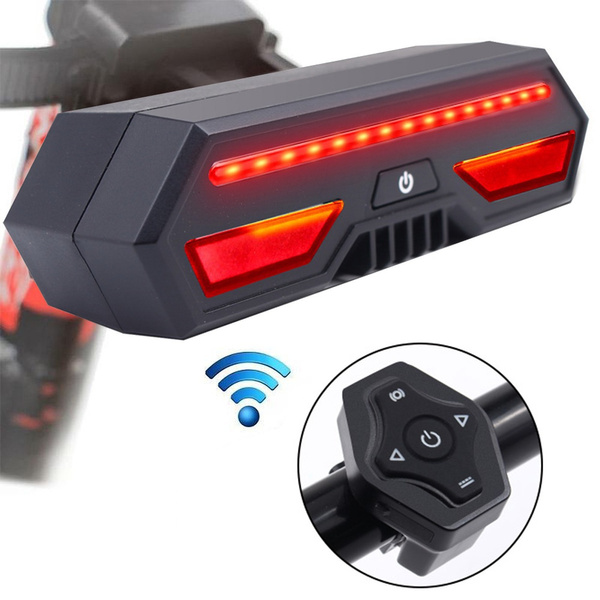 Bicycle Wireless Remote Control Turn Tail Light Bike Rear Light USB ...
