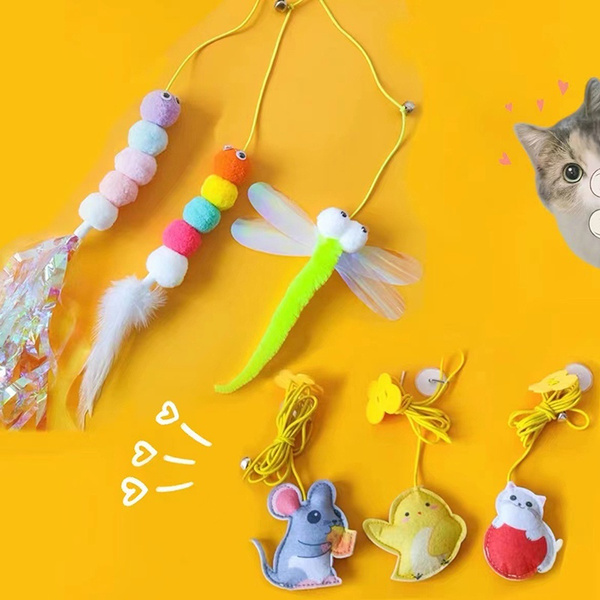 Simulation Caterpillar Cat Toy Cat Scratch Rope Mouse Funny Self-hello ...