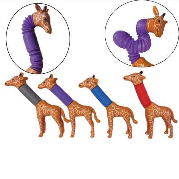 New Spring Giraffe/Dog with Telescopic Tube Stretching Pony Tube Puzzle ...