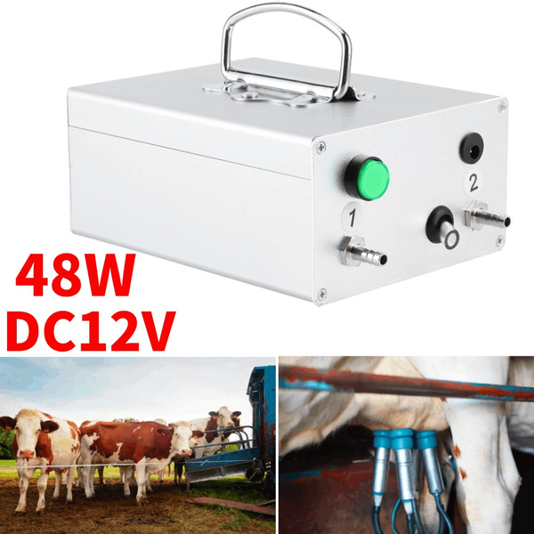 Milking Vacuum Pump,12V 48W Plug-in Pulsation Electric Milking Machine ...