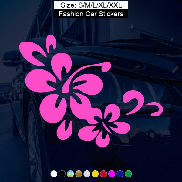 1PC Beautiful Plant Flower Car Sticker Laser Vinyl Decal for Car Body ...