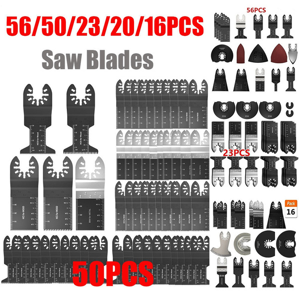 56/50/23/20/16PCS High Carbon Steel Oscillating Saw Blades Saw Cut ...
