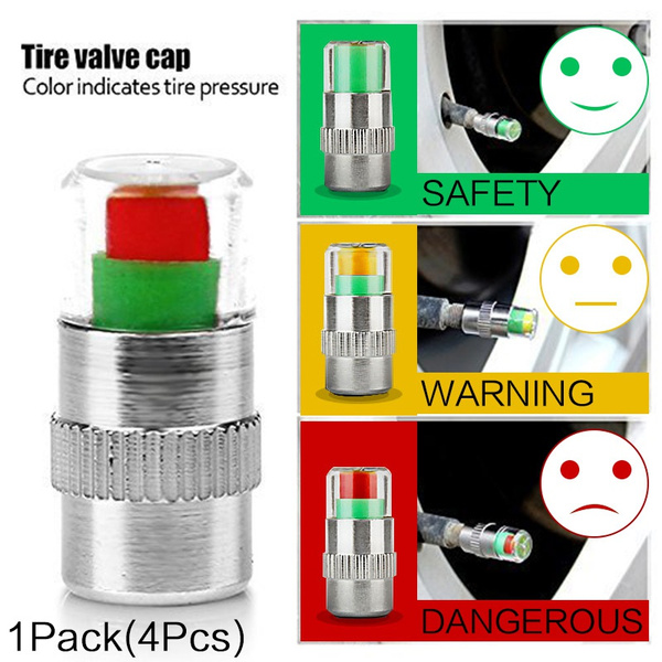 1Pack(4pcs)/2Packs(8Pcs) Stonego Car Auto Tire Pressure Monitor Valve ...