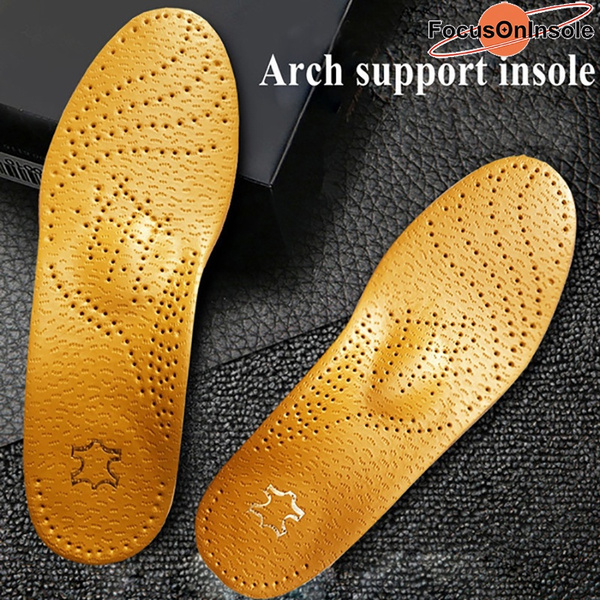 FocusOnInsole Leather Orthotics Insoles for Flat Foot Full/Half Arch ...
