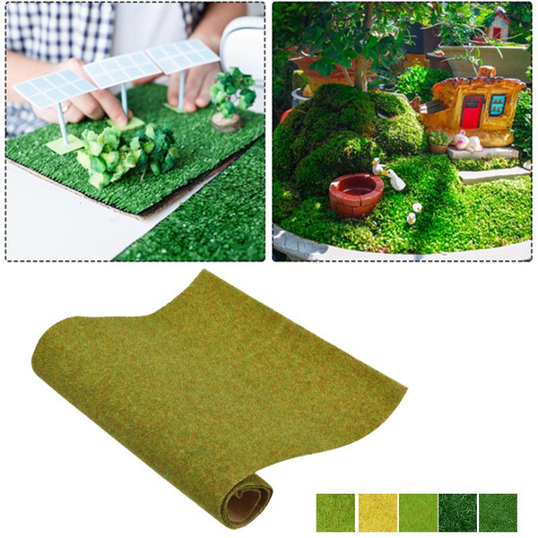 Artificial Model Grass Mat Lawn Green Realistic Fake Turf for Garden ...