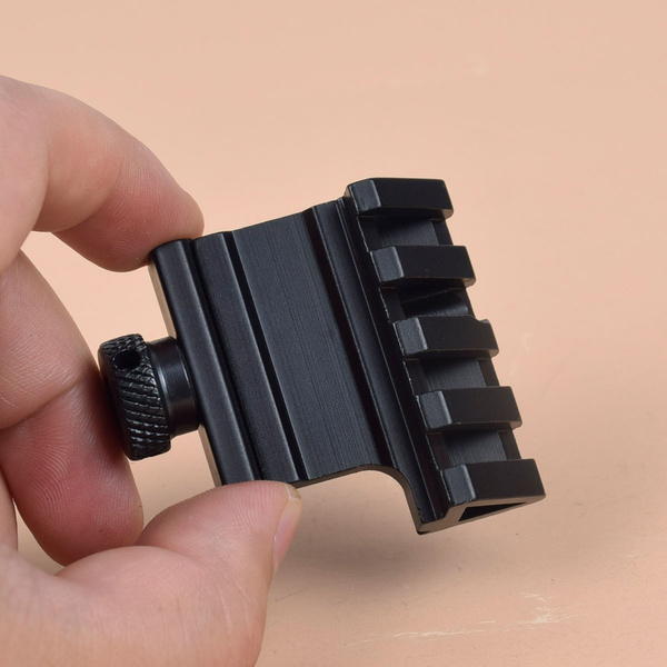 45 Degree Angle Tactical Scope Mount Aluminum 4 Slot Side Rail 20mm ...