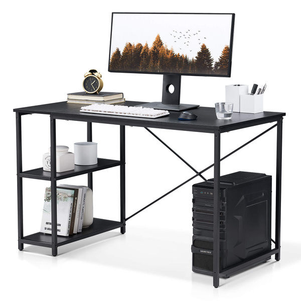 Computer Desk with Shelves, Office Desk for Living Room,Small Desk with ...