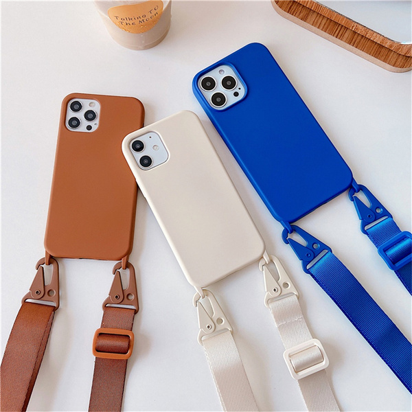 Soft Silicone Chain Necklace Lanyard Phone Case For iPhone 13 Pro 12 11 ...