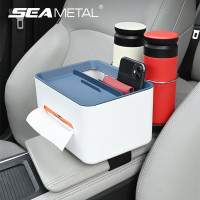 Car Tissue Box Inner Cup Holder Car Drawer Box Creative Car Armrest Box ...