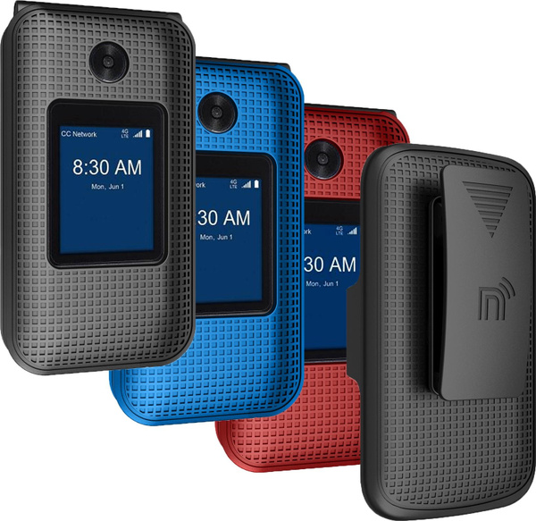 Grid Case Hard Shell Cover and Belt Clip Holster for Link II Flip Phone ...