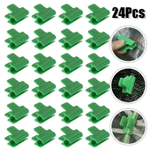 24 Pieces Film Row Cover Netting Tunnel Hoop Clip Frame Shading Net Rod ...
