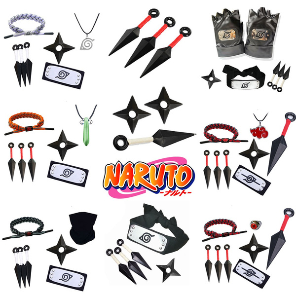 Kunai Props, Anime Toy Gloves Headband , Kakashi Sasuke Weapon Model ...