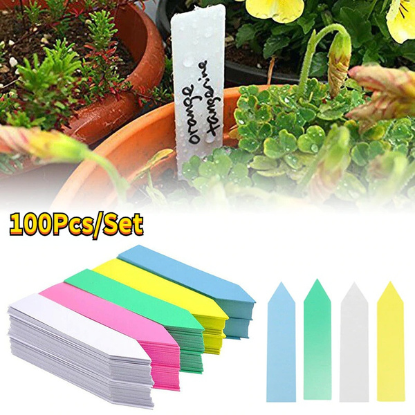 100Pcs Plastic Plant Labels T-shape Plant Tags Waterproof Plant Name ...