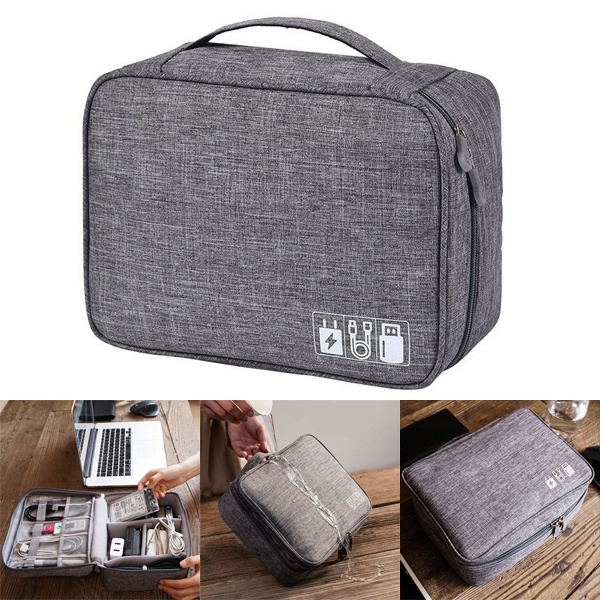 Portable Storage Bag Organizer Unisex Travel Earphone USB Cable Digital ...