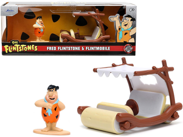 Flintmobile with Fred Flintstone Diecast Figurine "The Flintstones ...