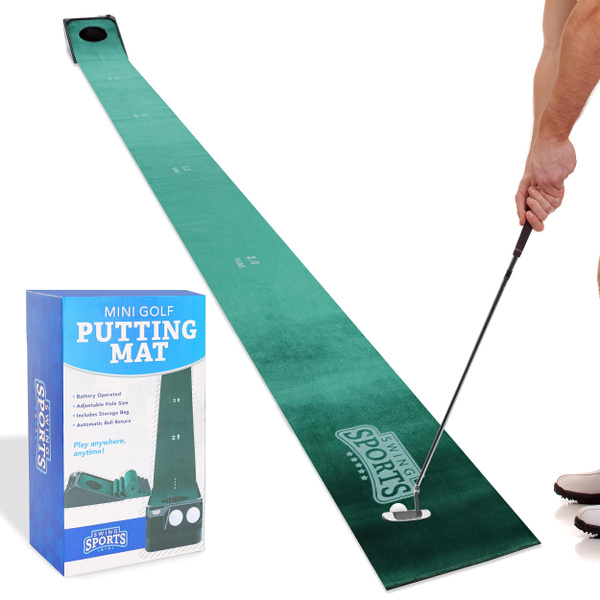 Swing Sports Adjustable Putting Green - Electric Practice Putt Training ...