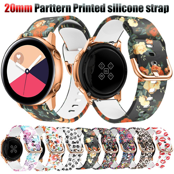 20mm Parttern Printed silicone strap for Samsung Galaxy Watch 4 40mm ...