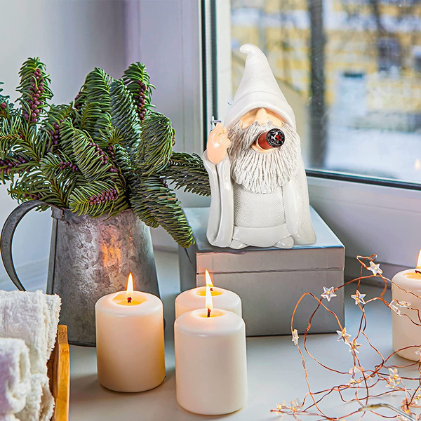 Middle Finger Figurine, Naughty Smoking Wizard Gnome, 5.9 Inch Gnomes ...