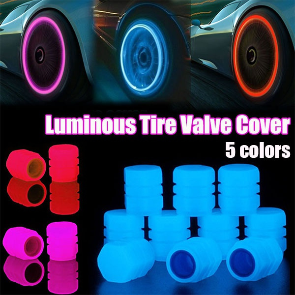 1/4/8Pcs Car Tire Luminous Cap Car Electric Vehicle Motorcycle Cap ...