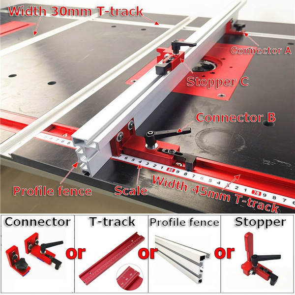 Woodworking Tool T Slots Clamping Block Track Stopper Profile Fence ...