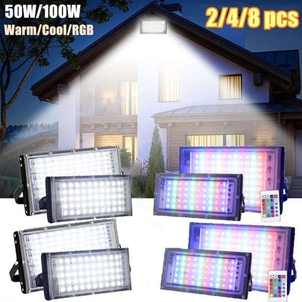 100W/50W Super Bright Flood Light 180-240V Outdoor Spot Light Exterior ...