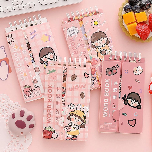 Kawaii Journal Notebook Writing Pads Mini Binder Book School Stationery ...