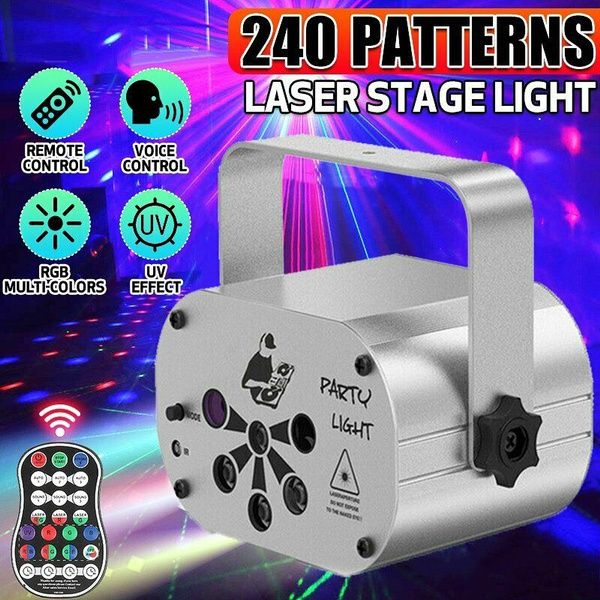 240Patterns LED RGB Laser Stage Light Projector DJ Disco KTV Show Party ...