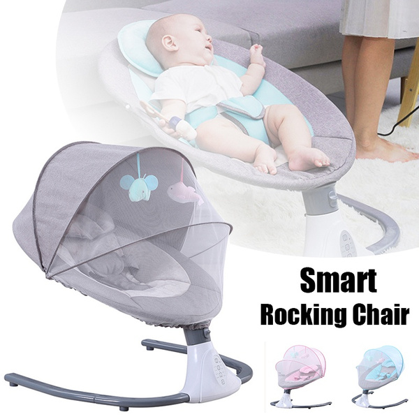 Baby Electric Rocking Chair Remote Control Electric Cradle Newborn ...