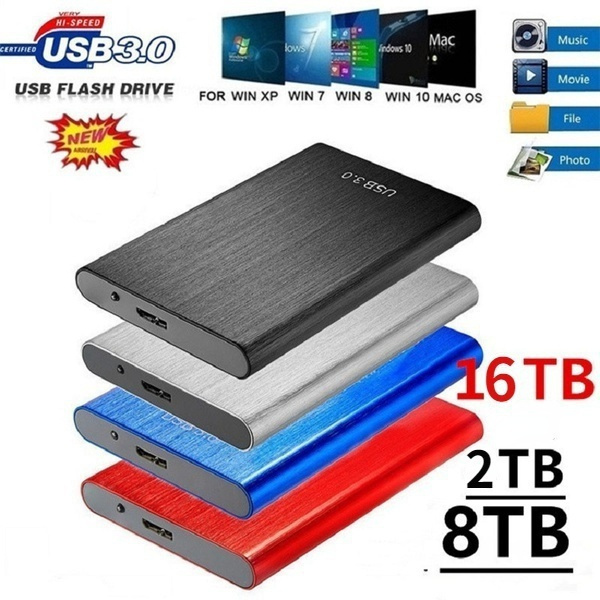 High Speed 2TB/8TB/16TB USB 3.0 External Hard Disk Drive 2.5 Inch SSD Computer Accessories SATA ...