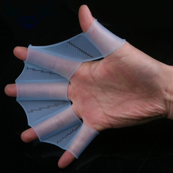 swimming hand finger fin learning swimming pool accessory finger wear ...