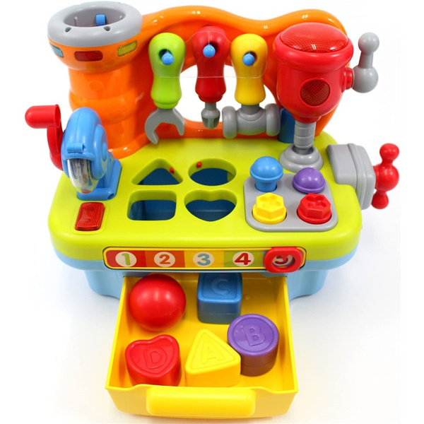 Musical Learning Workbench Toy for Kids Construction Work Bench ...