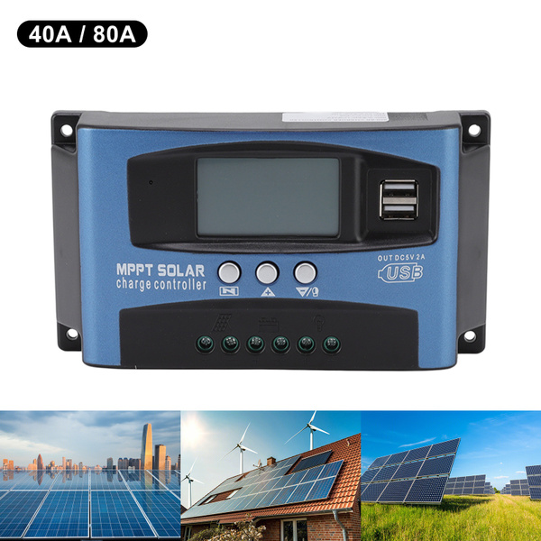 40A/80A MPPT Charge Controller Solar Panel Intelligent Regulator With ...