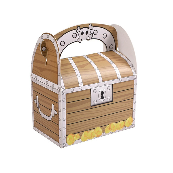 10pcs Treasure Chest Design Candy Box Small Gift Box For Kids Pirate ...