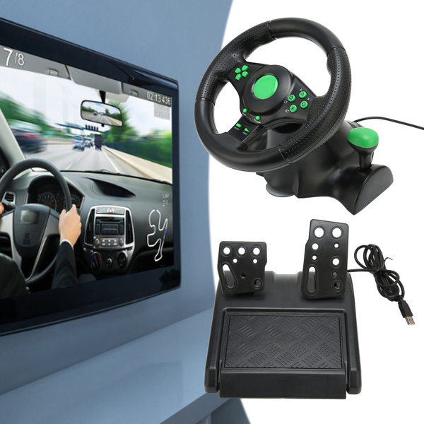 PC Racing Wheel Game Steering Wheel 180 Degree Car Racing Driving Wheel ...