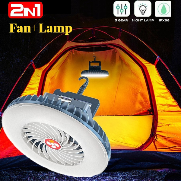 Camping Fan, USB Rechargeable Fan with Hanging Hook, Tent Fans for ...