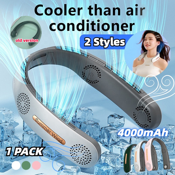 Portable Neck Fan Electric Wireless FAN Rechargeable Mini Ventilador ...