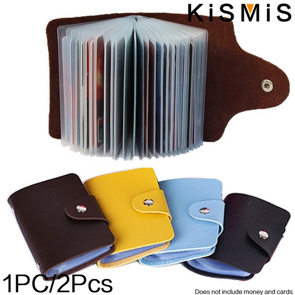 KISMIS 1PC/2Pcs New PU Leather Function 24 Bits Card Case Business Card ...
