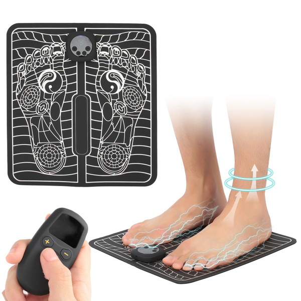 Electric EMS Foot Massager Leg Reshaping Pad Feet Muscle Stimulator Mat ...