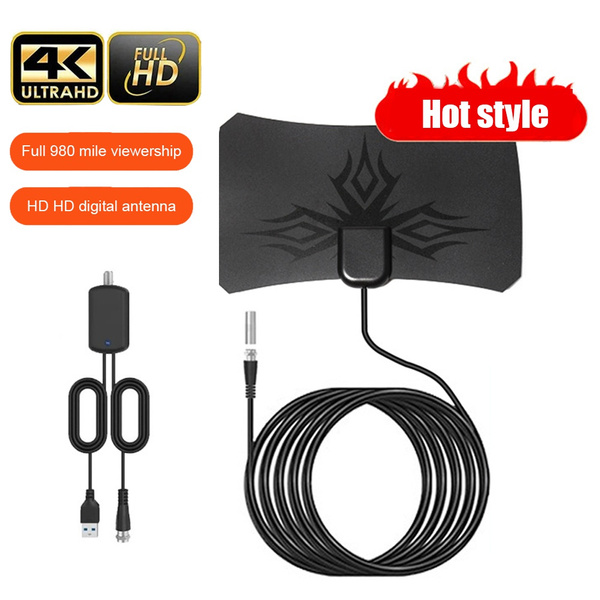 TV Digital Antena HDTV 4k Interior Indoor High Signal Amplified Booster ...