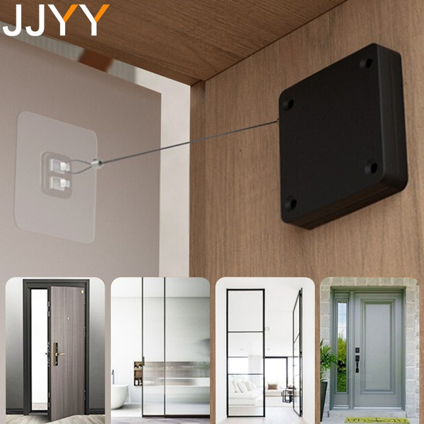 JJYY 1Set/2Sets Punch-Free Automatic Sensor Door Closer Residential ...