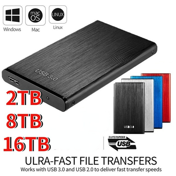 High Speed 2TB/8TB/16TB USB 3.0 External Hard Disk Drive 2.5 Inch SSD Computer Accessories SATA ...