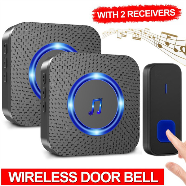 Wireless Smart Doorbell LED Light Calling Bell Waterproof 300M Range ...