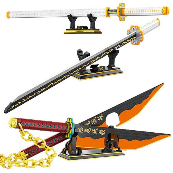 Anime Sword Knife Assembly Building Blocks Weapon Bricks Toys for Boy ...