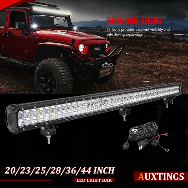 Auxtings Double Row 20-44 Inch Led Light Bar with Wiring Harness Kit ...