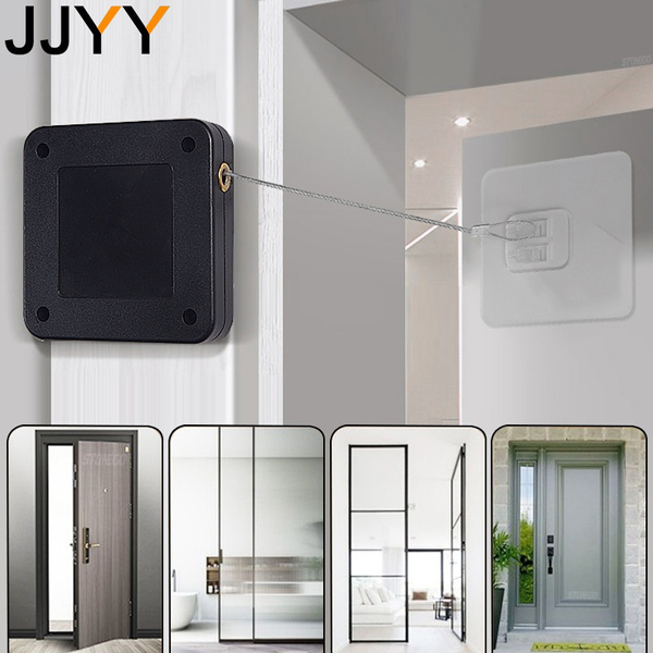 JJYY 1Set/2Sets Punch-Free Automatic Sensor Door Closer Residential ...
