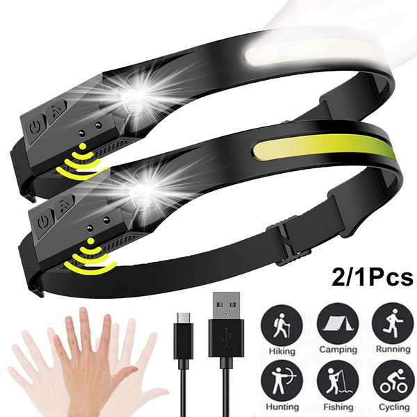 2/1 PCS COB&LED Headlamp, Multi-mode Induction Headlight, Outdoor ...